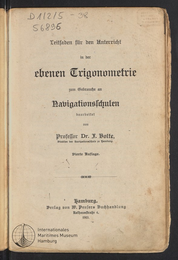Guide to teaching plane trigonometry for use in navigation schools