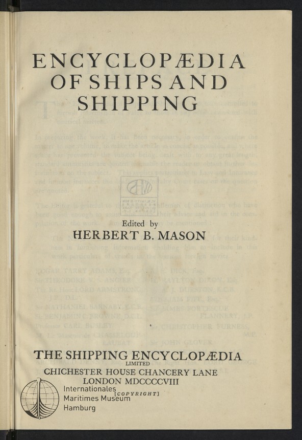 Encyclopædia of Ships and Shipping